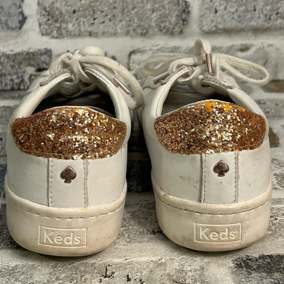 kate spade | Shoes | Keds For Kate Spade Leather Sneakers With Rose ...